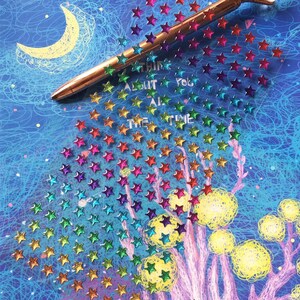 190 Fancy Little Star Epoxy Sticker Glitter Stars Cute Baby Star ...