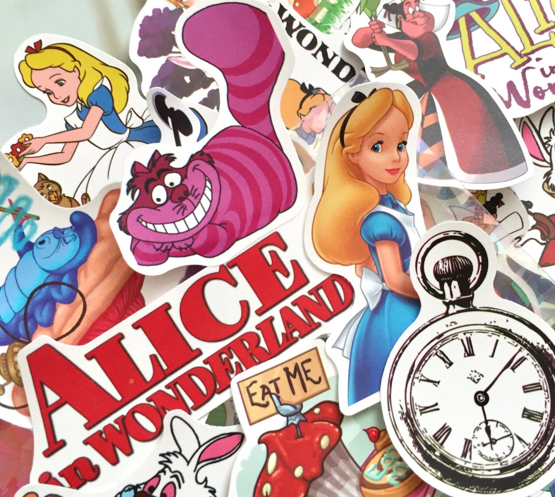 Alice in Wonderland Collection Stickers Alice Themed Sticker Gift the ...