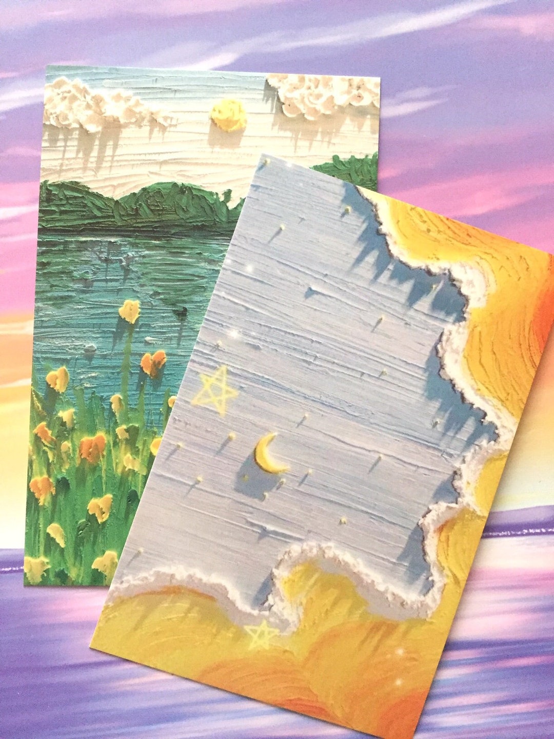 30 Beautiful Scenery Postcard Set 2D Oil Painting Landscape Paper Card ...