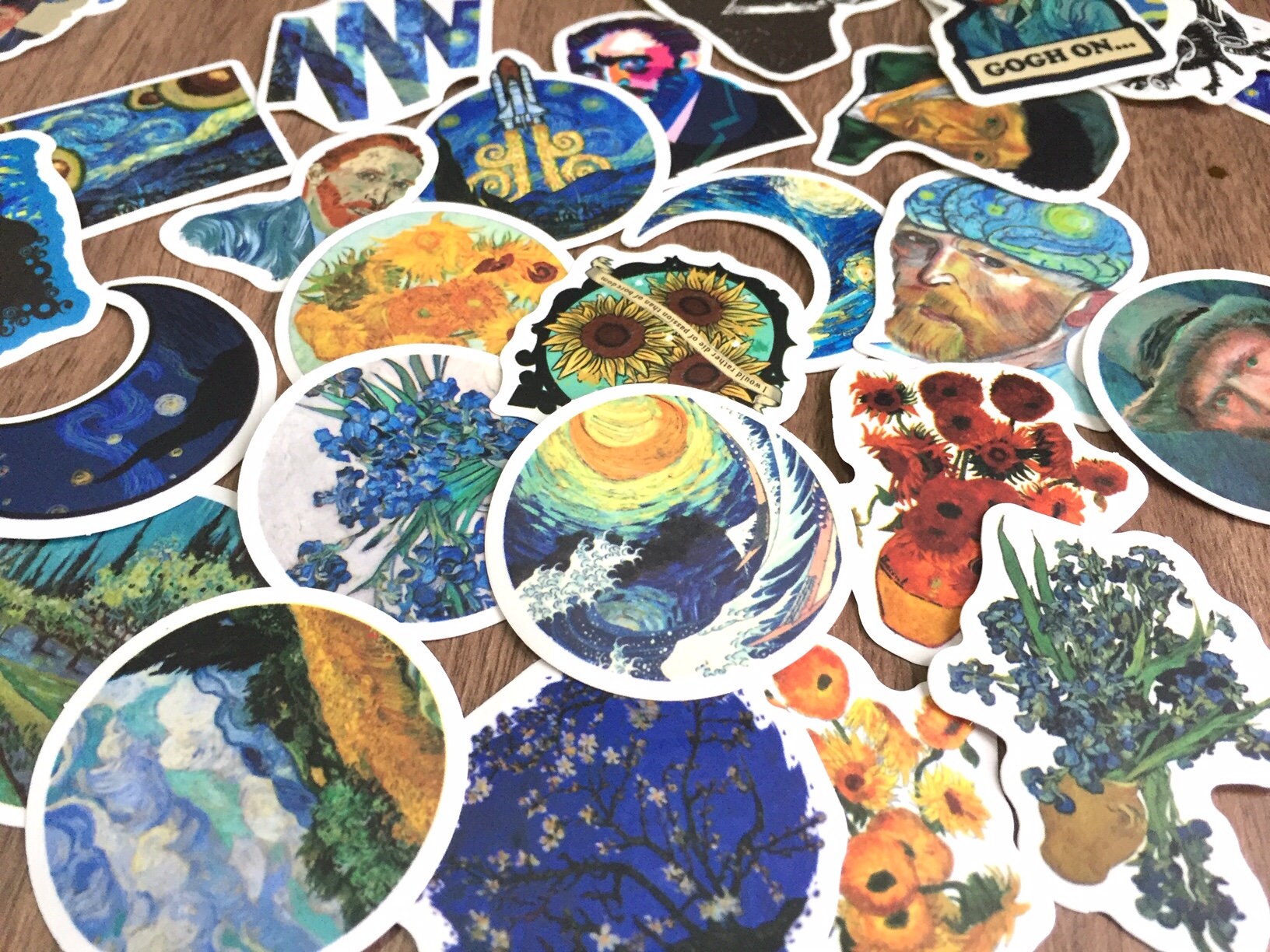 50 Van Gogh Painting Sticker Van Gogh Vincent Van Gogh Themed Paintings ...