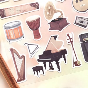 Global Musical Instrument Sticker World Instrument Music Theme Icon ...