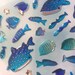 Blue Transparent Fish Epoxy Sticker Litte Fish Crowd Sea Animal Cute ...