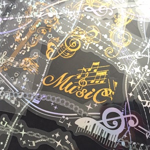 70 Music Melody Stickers Musical Tape Music Notes Icon Piano Violin ...