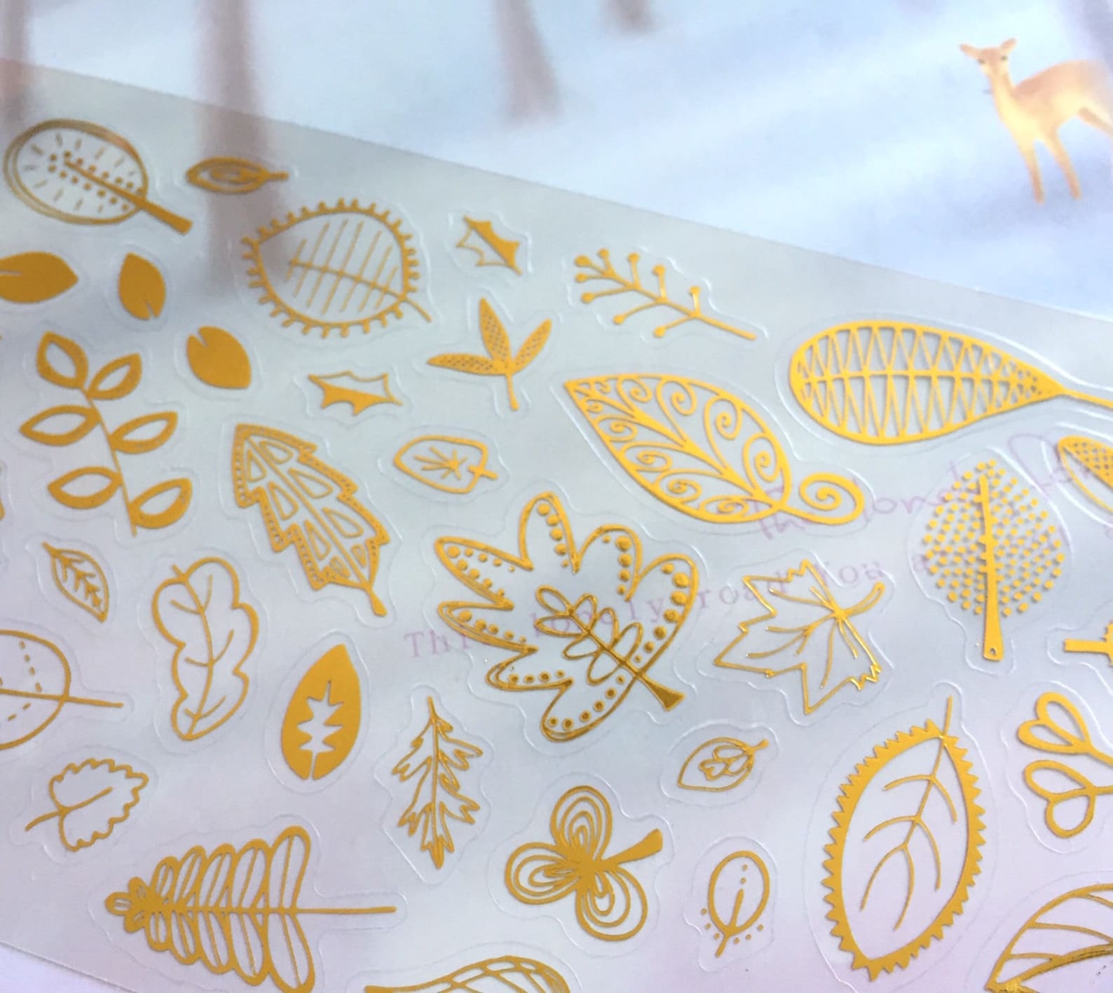 Gold Leaves Sticker Leaf Pattern Stencil Leaf Mini Tropical - Etsy