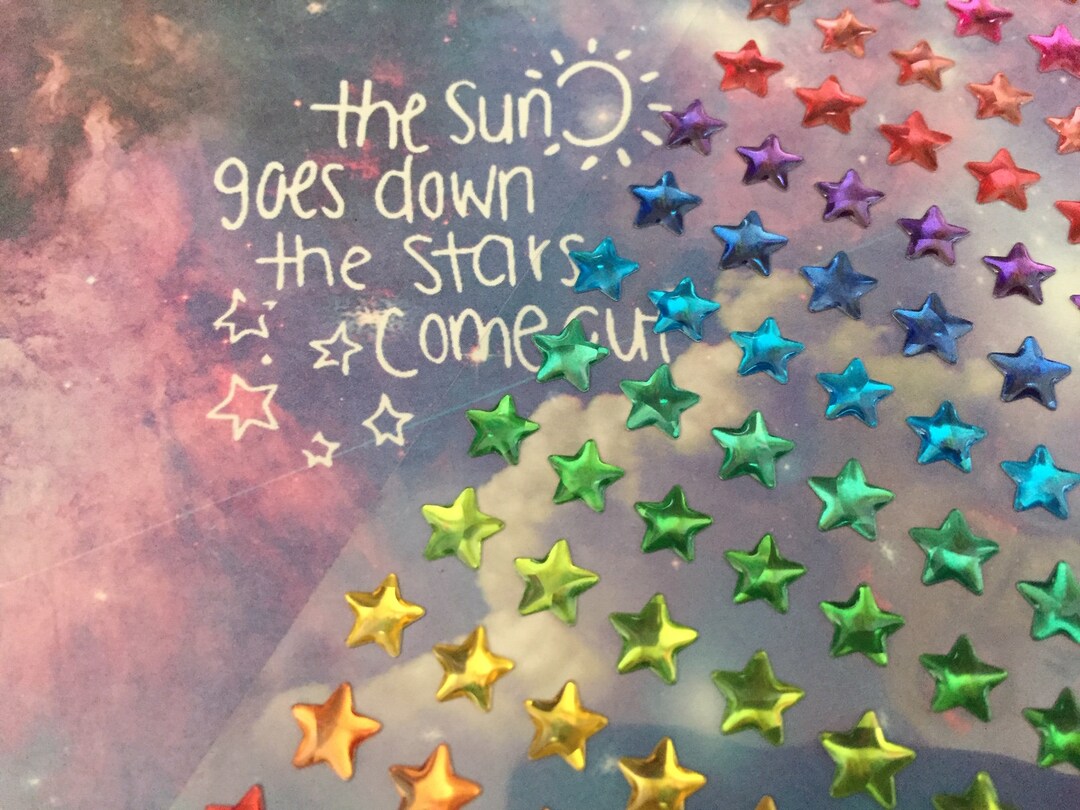 171 Fancy Little Star Epoxy Sticker Glitter Stars Cute Baby Star ...