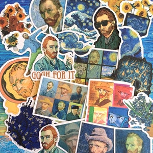 50 Van Gogh Painting Sticker Van Gogh Vincent Van Gogh Themed Paintings ...
