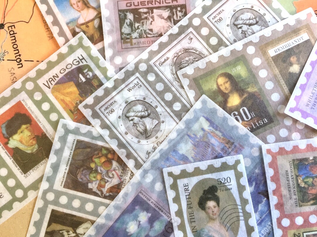 World Wide Famous Paintings Sticker Antique Fine Art Oil Painting ...