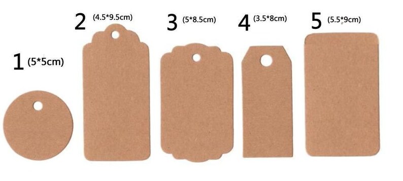 20 Card Stock Kraft Gift Tag Brown Card Stock Price Tag - Etsy