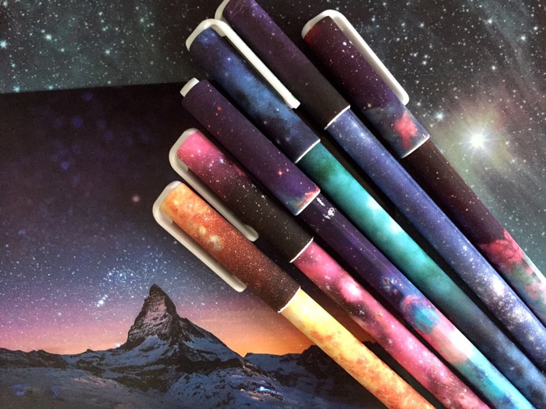 6 or 10 Galaxy Cosmic Gel Pens Starry Sky Universe Color Ink Pen Set ...
