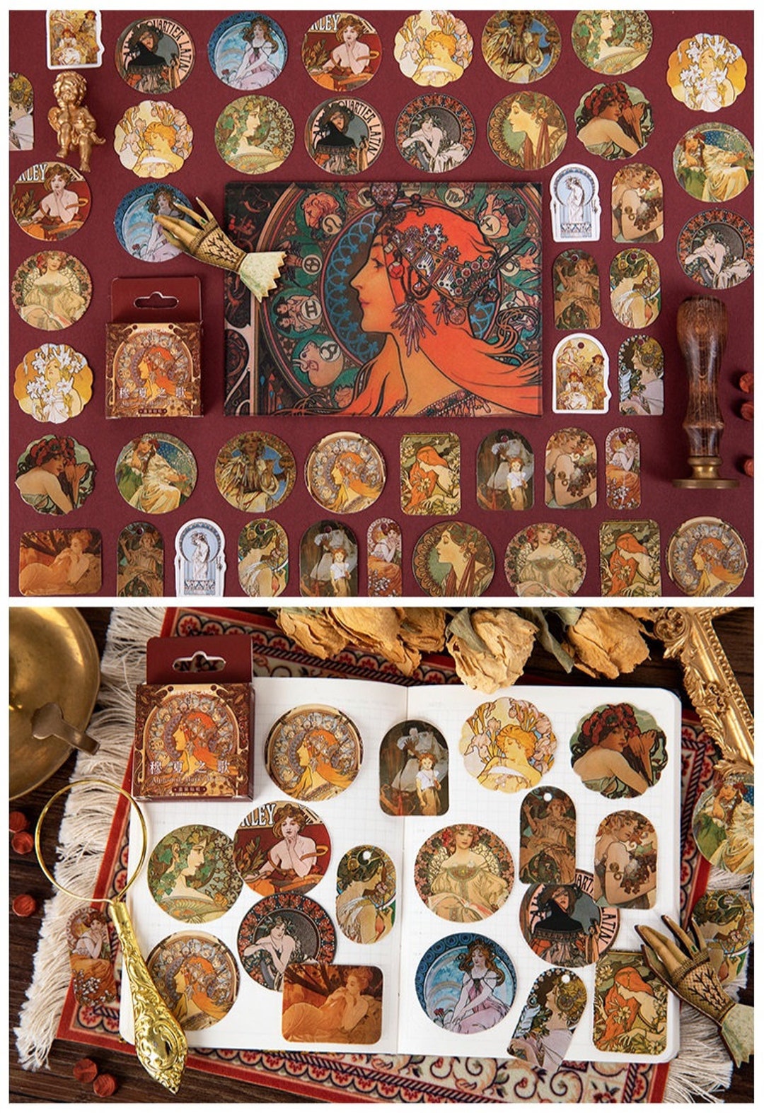45 Alphonse Maria Mucha Sticker Mucha Art Nouveau Classic Canvas ...