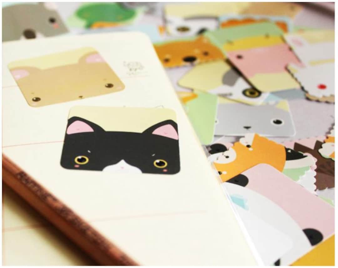 Cute Animal Sticker Funny Farm Animal Face Cartoon Animal Head Sticker ...