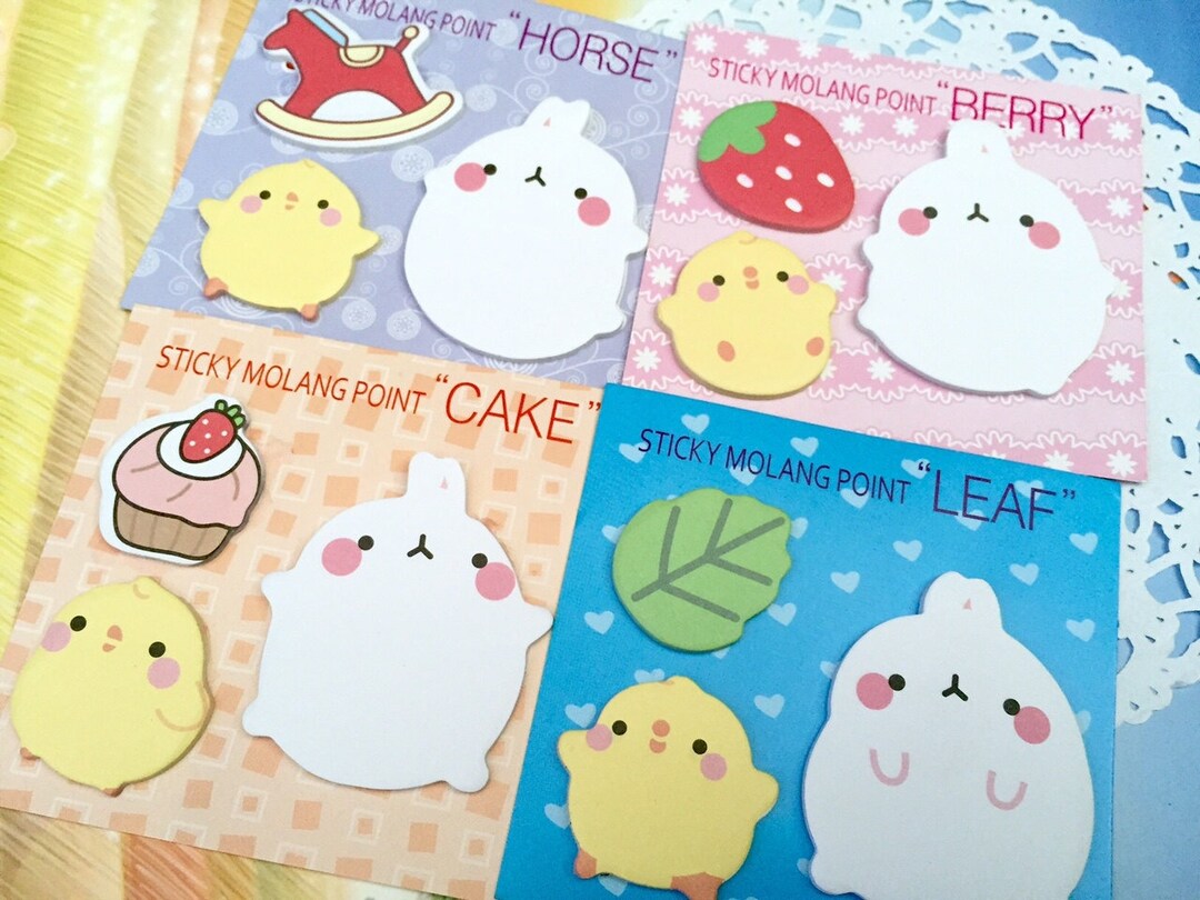 Rabbit Sticky Note Cute Rabbit Lovely Bunny Cartoon Sticky Memo Moland ...