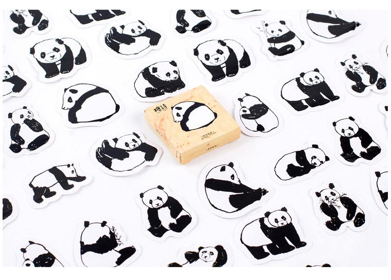 40 Panda paper sticker panda label panda seal sticker cute | Etsy
