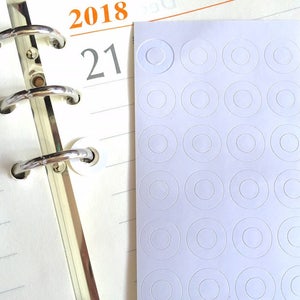 Ring Hole Sticker File Punched Holes Reinforcement Label Polka Dots ...
