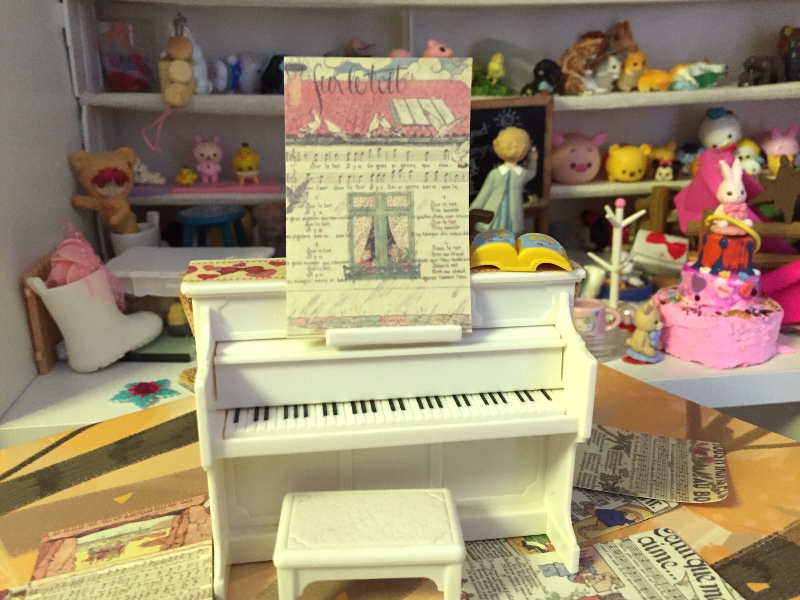 50 Mini Music Lyric Book Sticker Piano Sheet Retro Fairy Tale Music ...