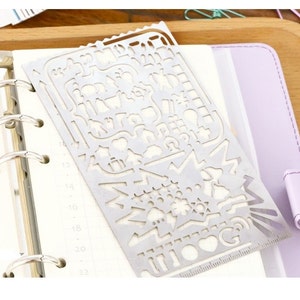 Planner Ruler Number Alphabet Art Shapes Stencil Ruler Daily Life ...