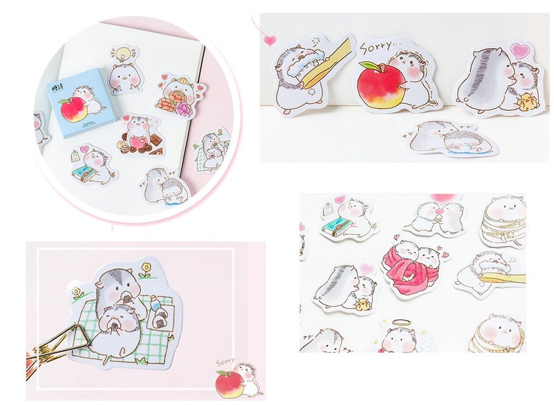 45 Hamster Sticker Cartoon Hamster Cute Hamster Flake Sticker - Etsy ...