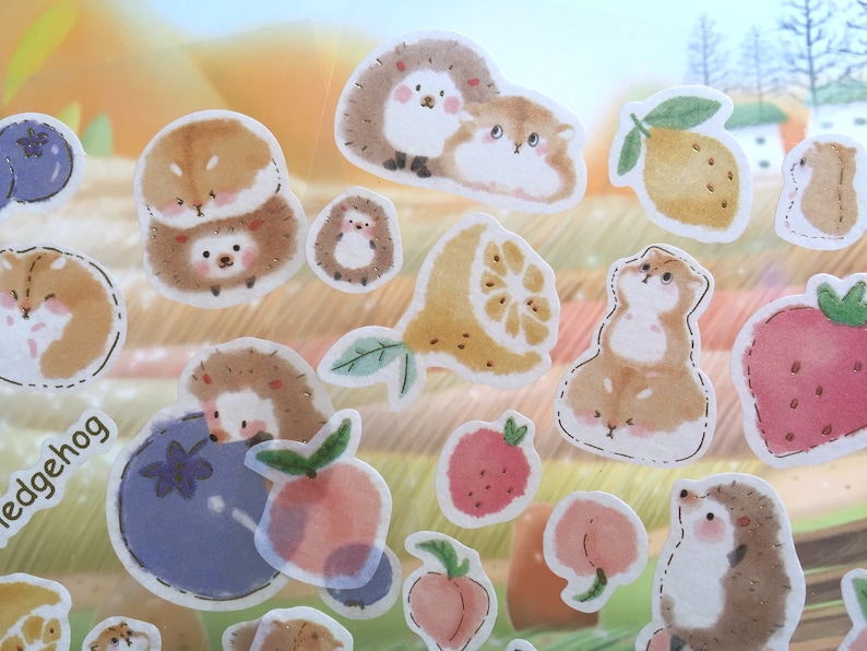 Hamster Hedgehog Sticker Cute Pet Baby Hedgehog Little Hamster | Etsy