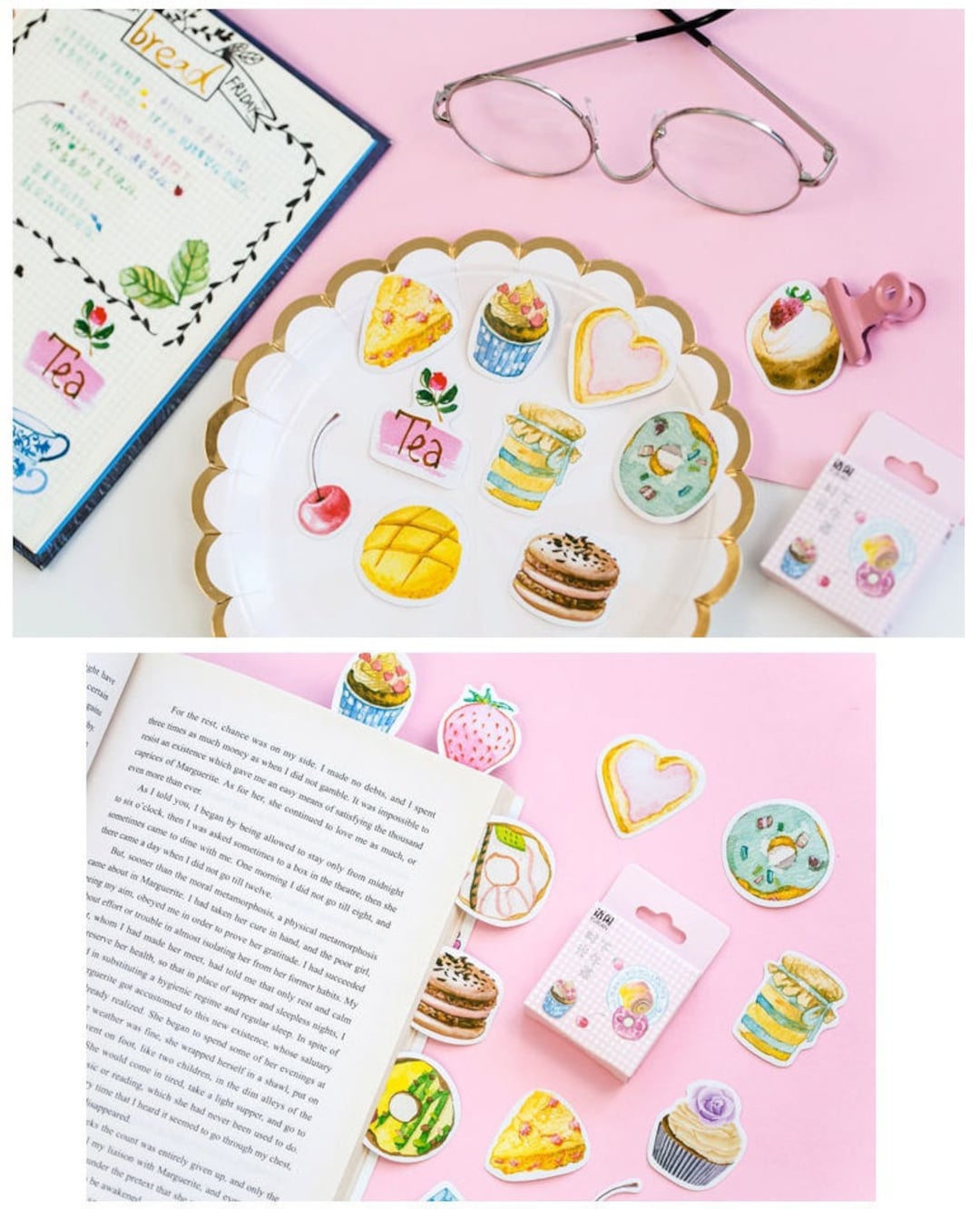 45 Tea Time Buffet Sticker Gourmet Dessert Donut Cupcake Doughnut Food ...