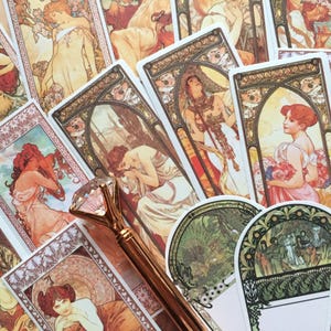 30 Alphonse Mucha Lable Paper Stickers Mucha Art Collection Decals ...