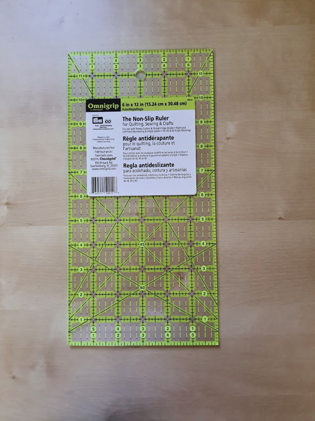 Omni non slip ruler 15 x 30 cm oder 6 x 12 Inch Lineal Universallineal ...