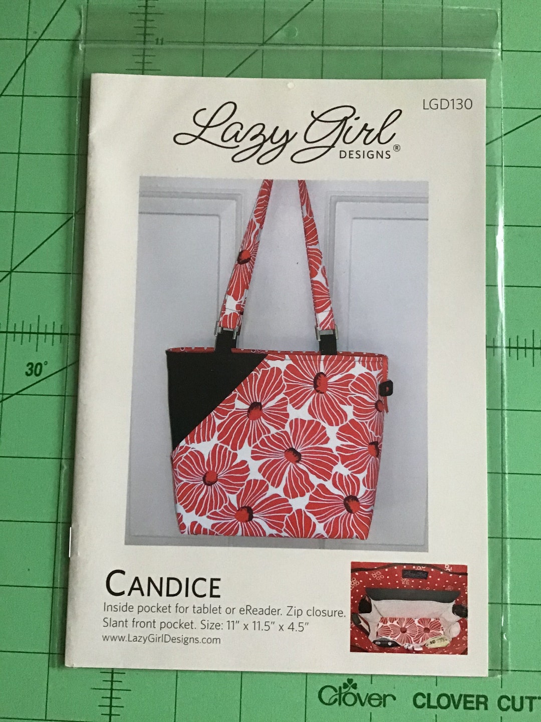 Candice Bag Lazy Girl Designs Nähanleitung in Engl. Sprache Patchworktasche Schnittmuster ...