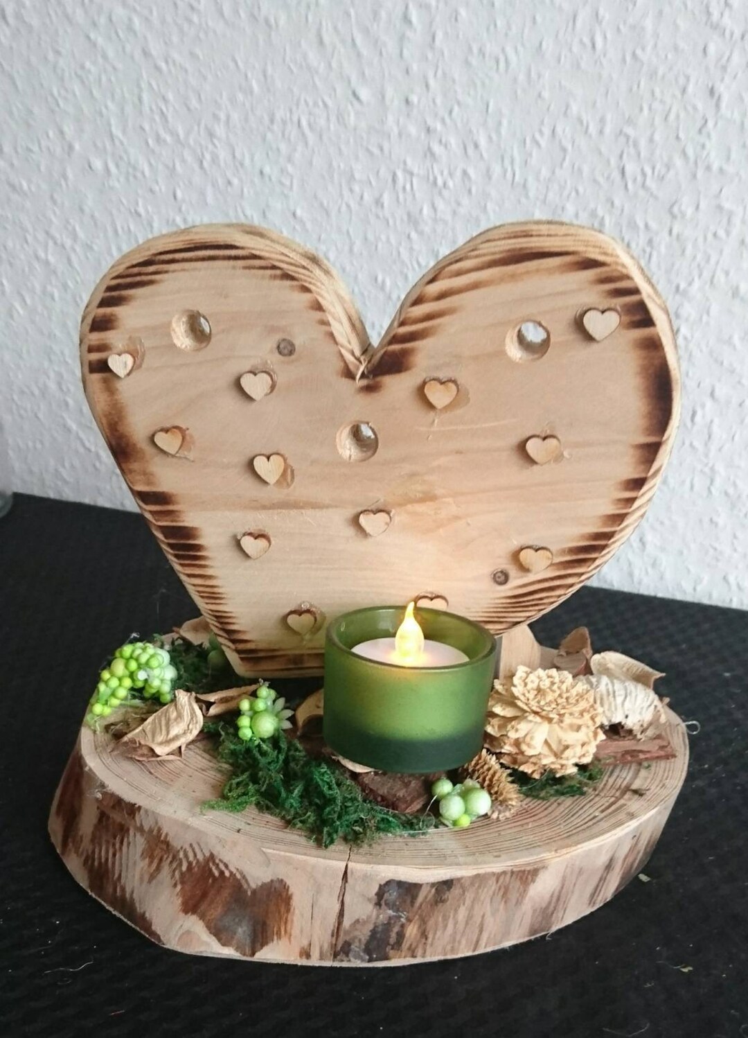 Wooden Heart Table Decoration - Etsy