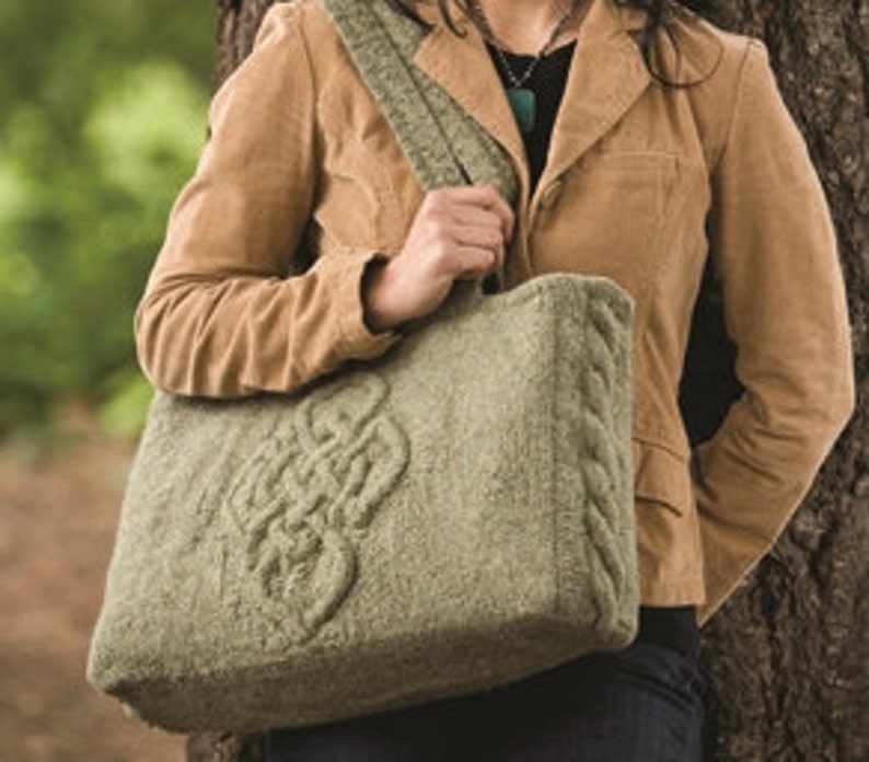 Knitting and Felted Bag Pattern ~ Viking Cable Bag - Etsy