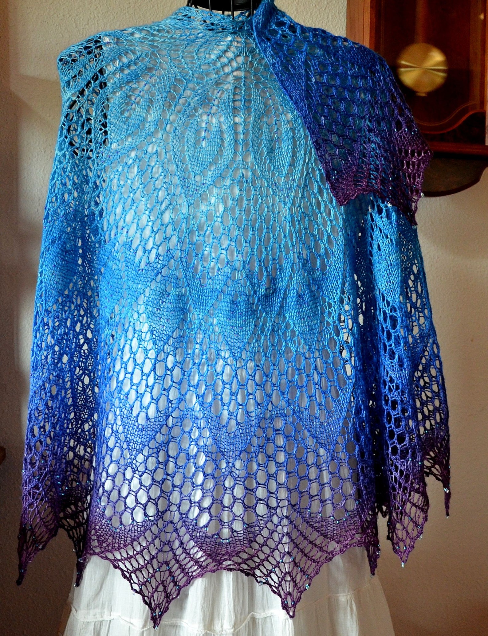 Knitting Lace Shawl Pattern ~ Abby's Parasol & Shawl - Etsy