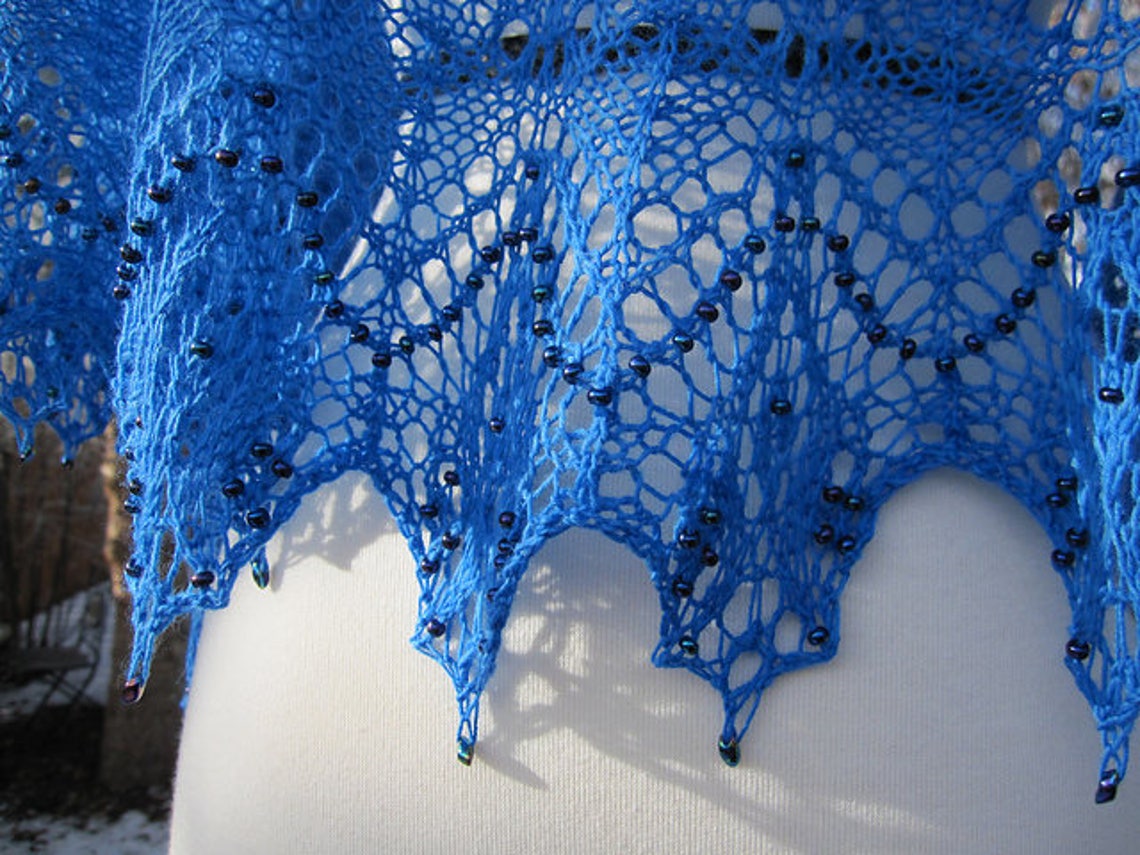 Knitting Lace Shawl Pattern ~ Abby's Parasol & Shawl - Etsy