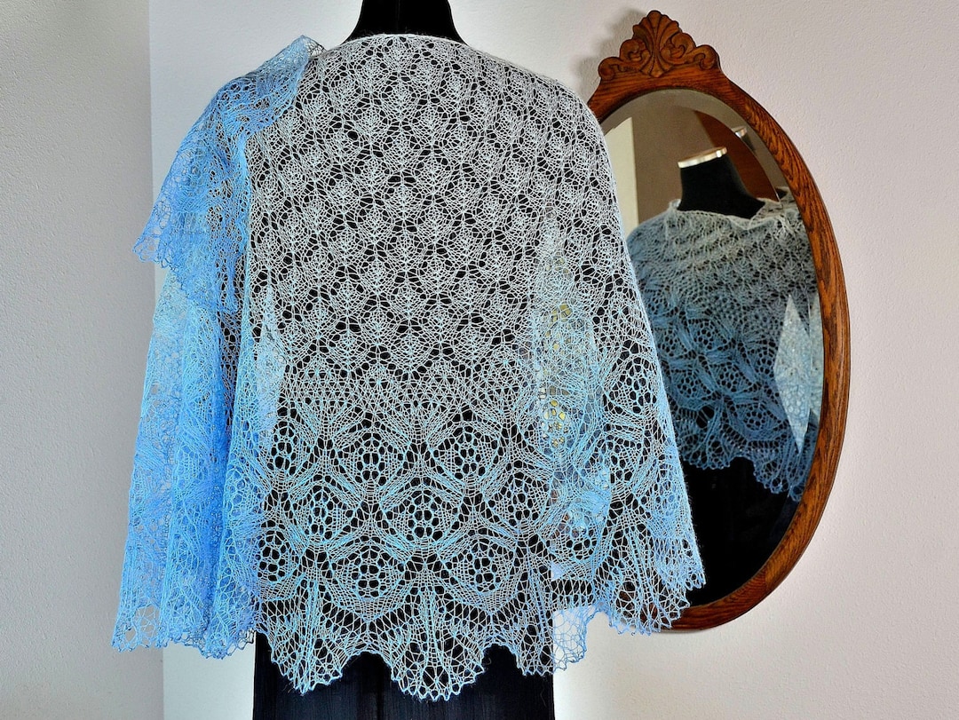 Knitting Lace Shawl Pattern ~ Wedding Belle - Etsy