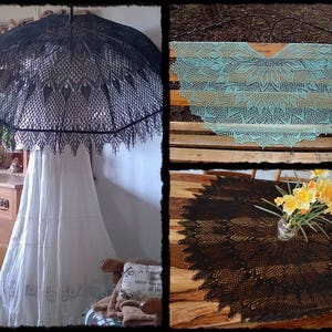 Knitting Lace Shawl Pattern ~ Abby's Parasol & Shawl - Etsy