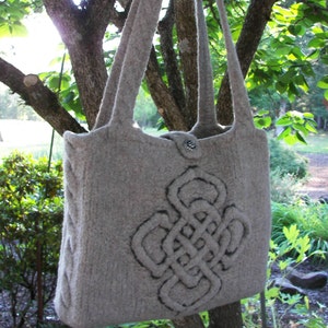 Knitting and Felted Bag Pattern ~ Viking Cable Bag - Etsy
