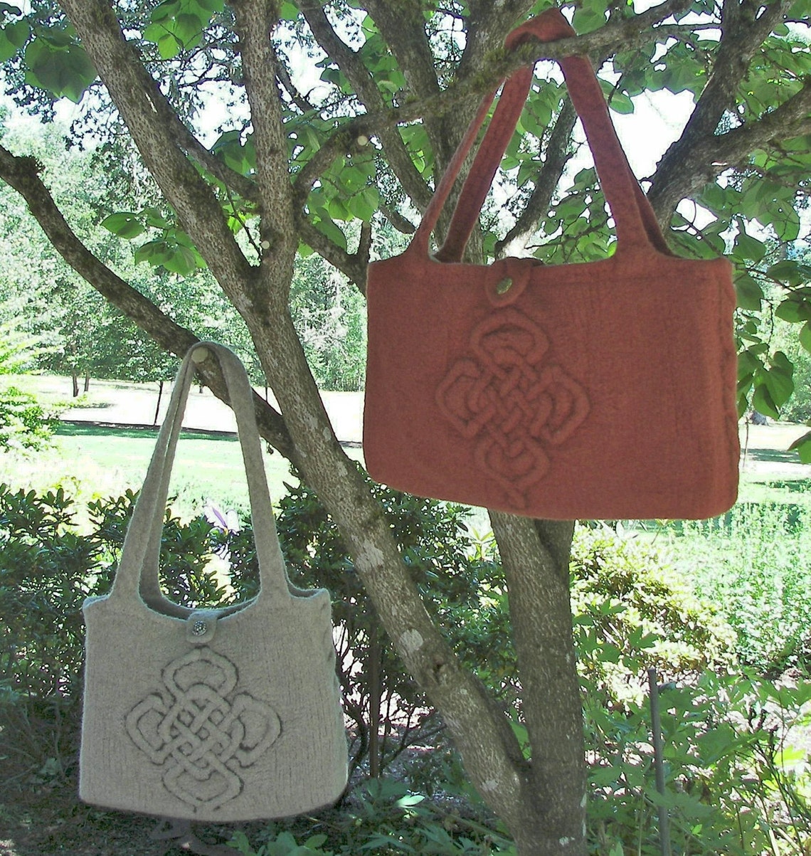 Knitting and Felted Bag Pattern ~ Viking Cable Bag - Etsy