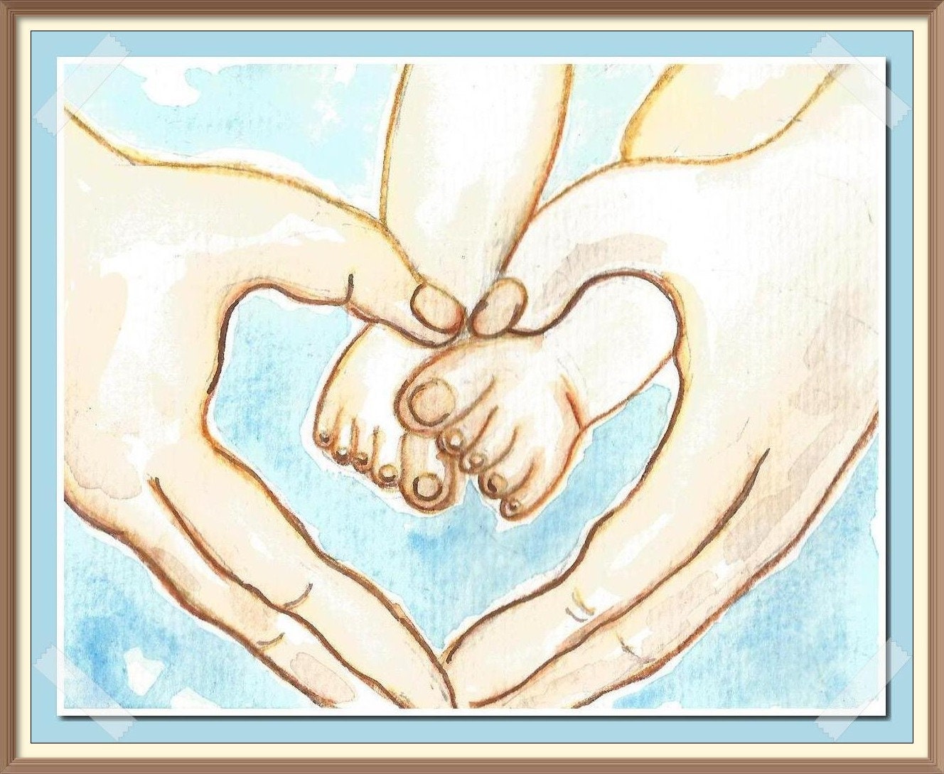 BABY FEET ART 4x5 Original Painting Heart Hands Infant Etsy baby-feet-art-4x5-original-painting-heart-hands-infant-etsy
