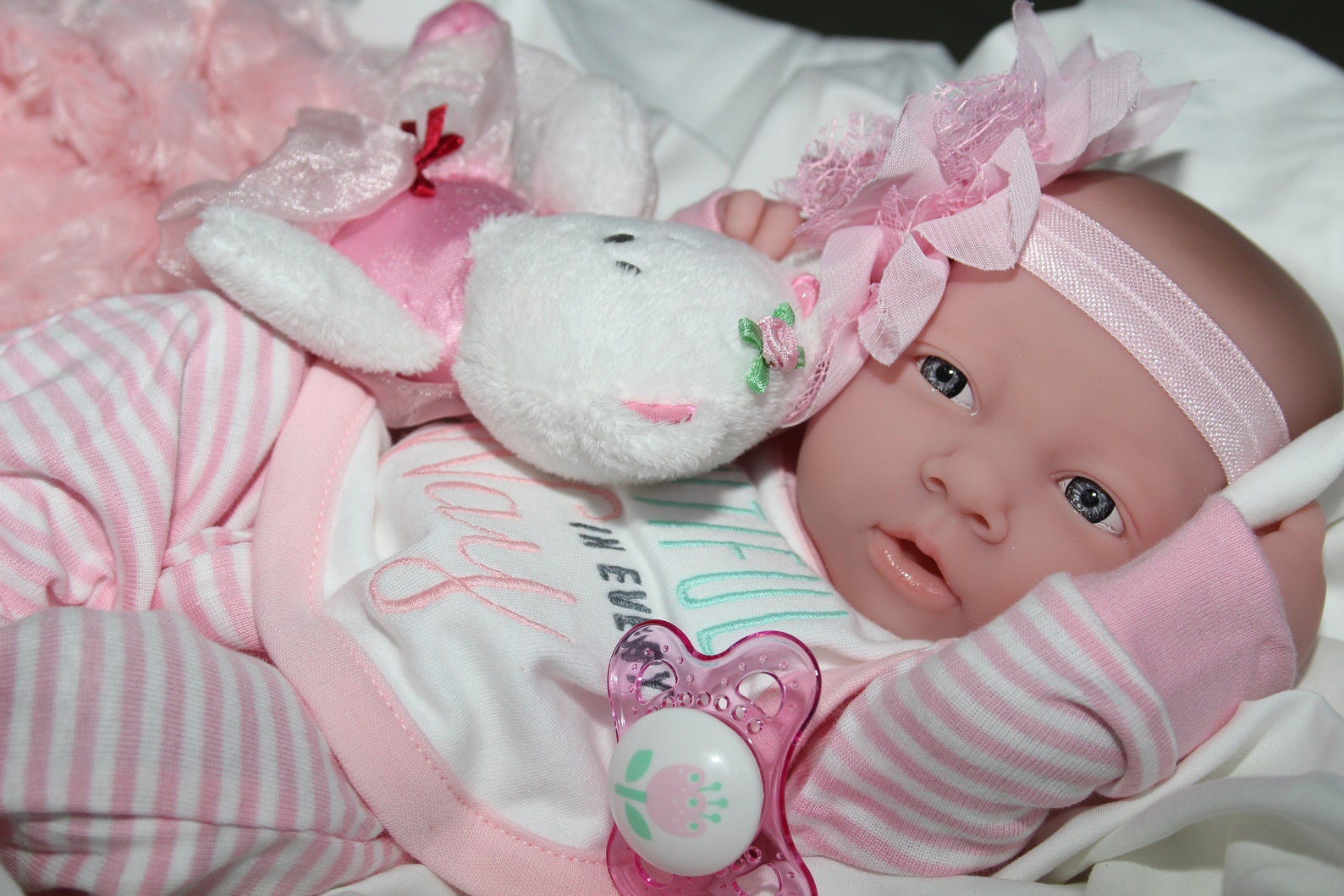 SWEET Baby GIRL Preemie Berenguer La Newborn Reborn Pacifier Doll ...