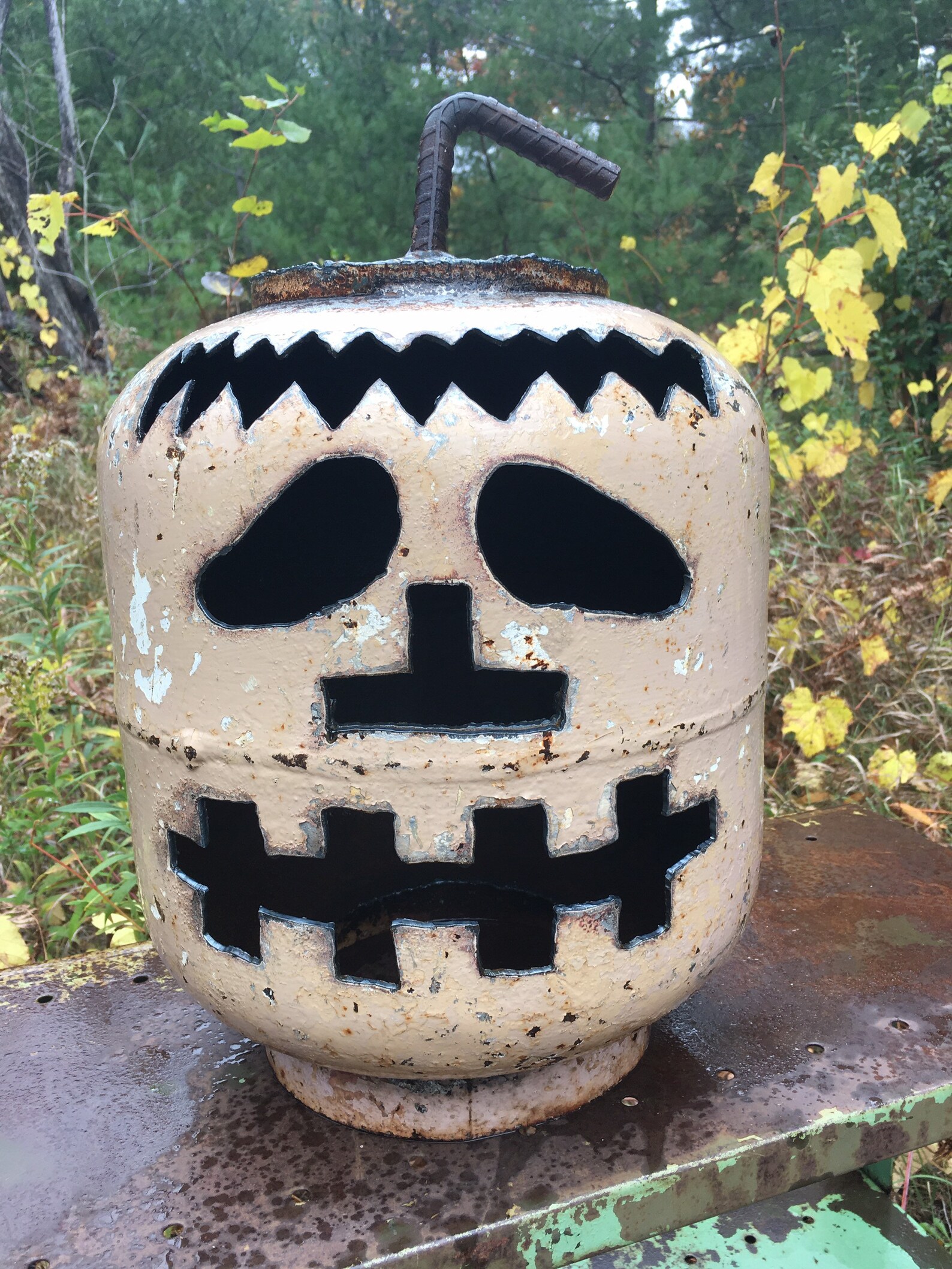 Halloween Propane Tank Pumpkin Jack O Lantern Frankenstein | Etsy