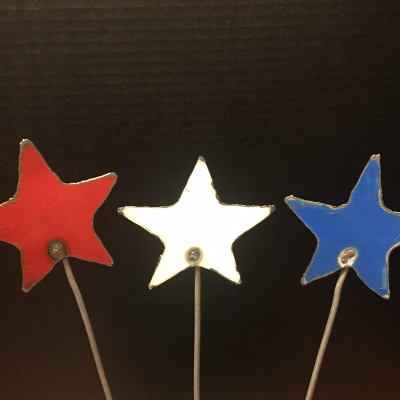 Red White and Blue Metal Stars - Etsy