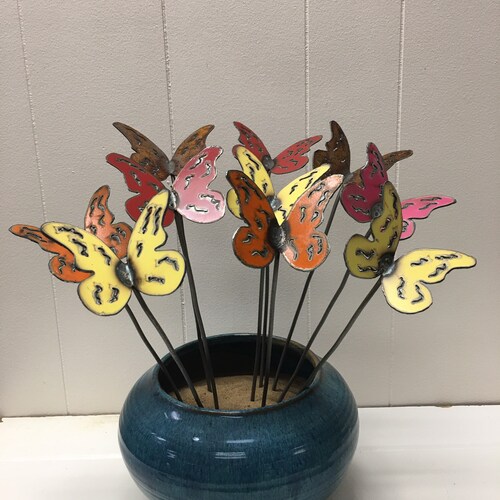 Tall Metal Decorative Repurposed Rustic Flowers - Etsy