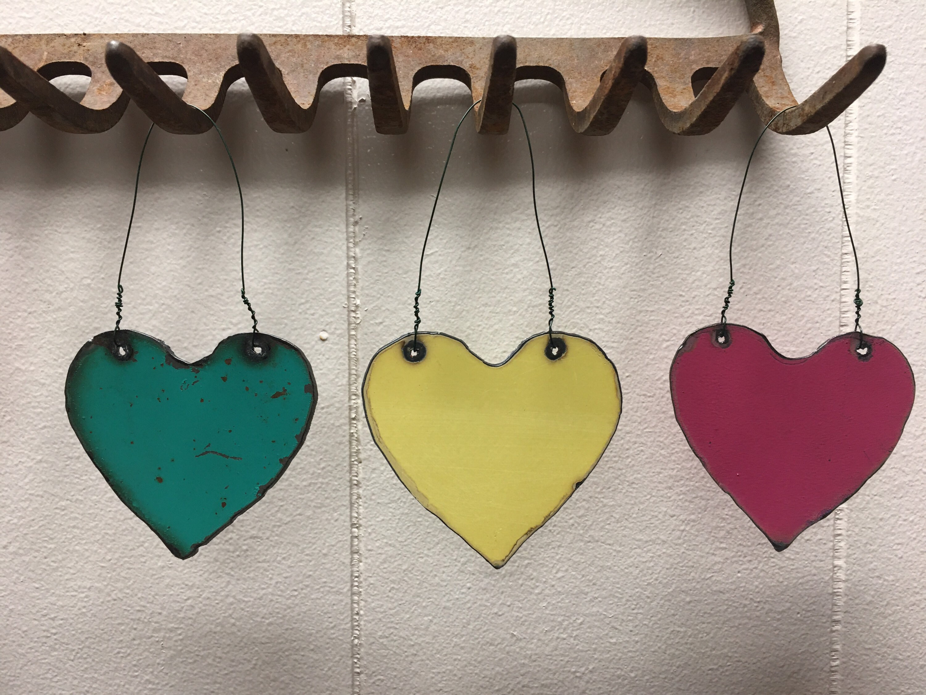 Hanging Rustic Metal Heart Decorative Reclaimed | Etsy