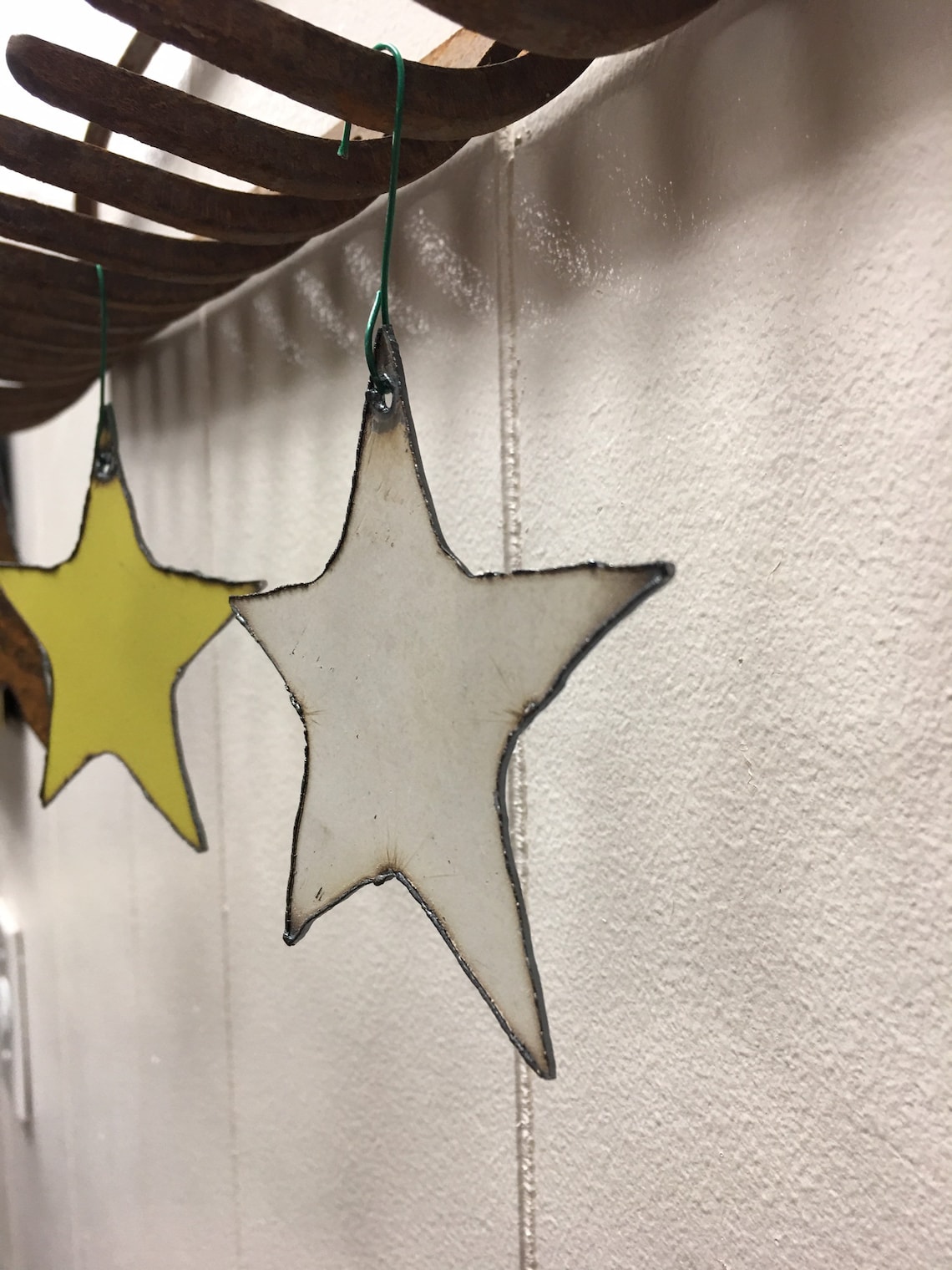 Hanging Rustic Metal Star Decorative Reclaimed | Etsy