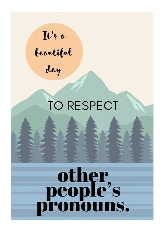 Respect Pronouns Stickers, Pronouns Stickers, Identity Stickers, Vinyl ...