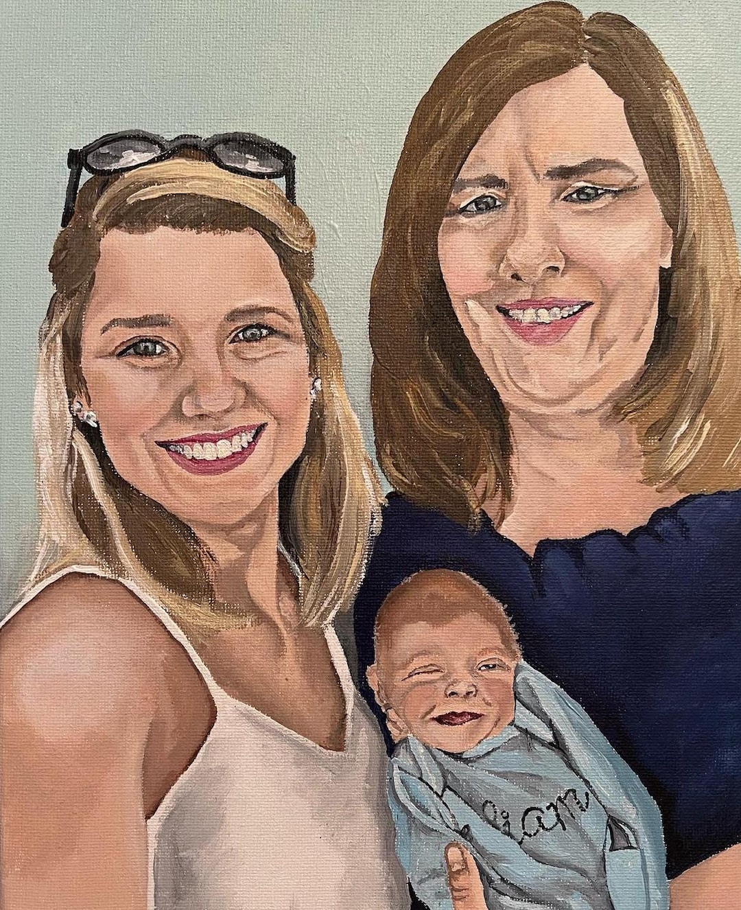 Custom Memorial Portrait: Combine Loved Ones Painting - Etsy
