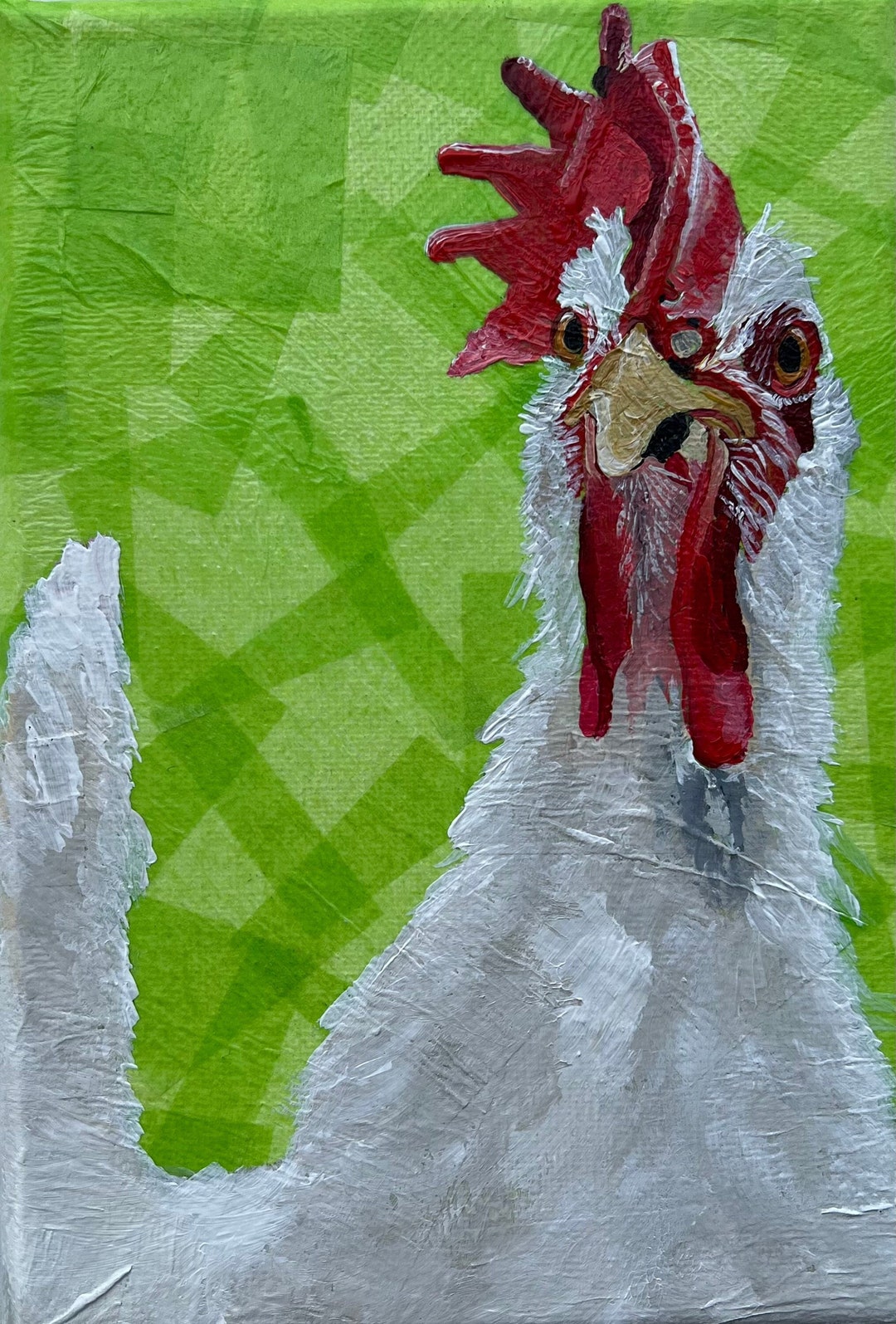 Chicken Painting, Chicken Home Decor, Chicken Owner Home Decor, Chicken ...