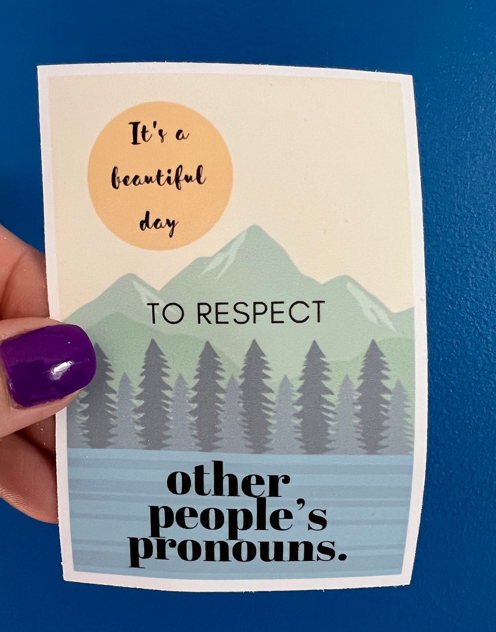 Respect Pronouns Stickers, Pronouns Stickers, Identity Stickers, Vinyl ...