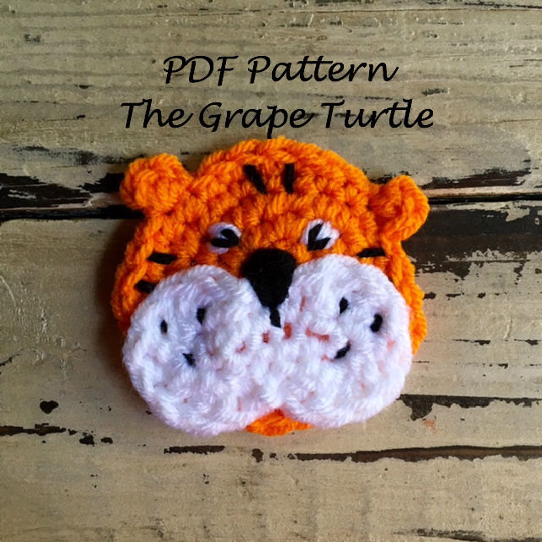 Tiger Applique Crochet Pattern, Instant Download - Etsy