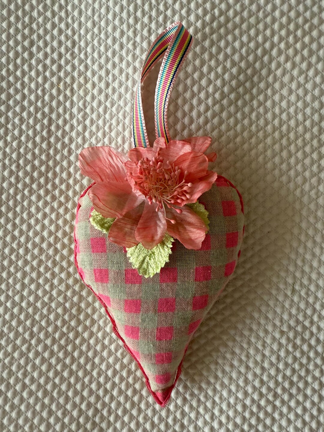 Hand Embroidered Lavender Sachet, Vintage Floral Silk Heart - Etsy