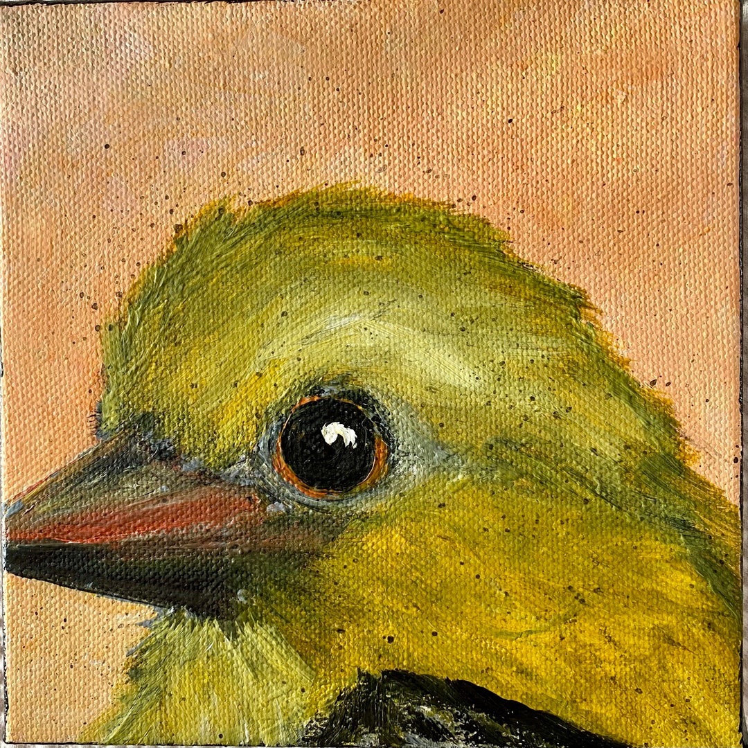 Bird Painting-archie ,acrylic Painting, Garden Bird, Friendship Gift ...
