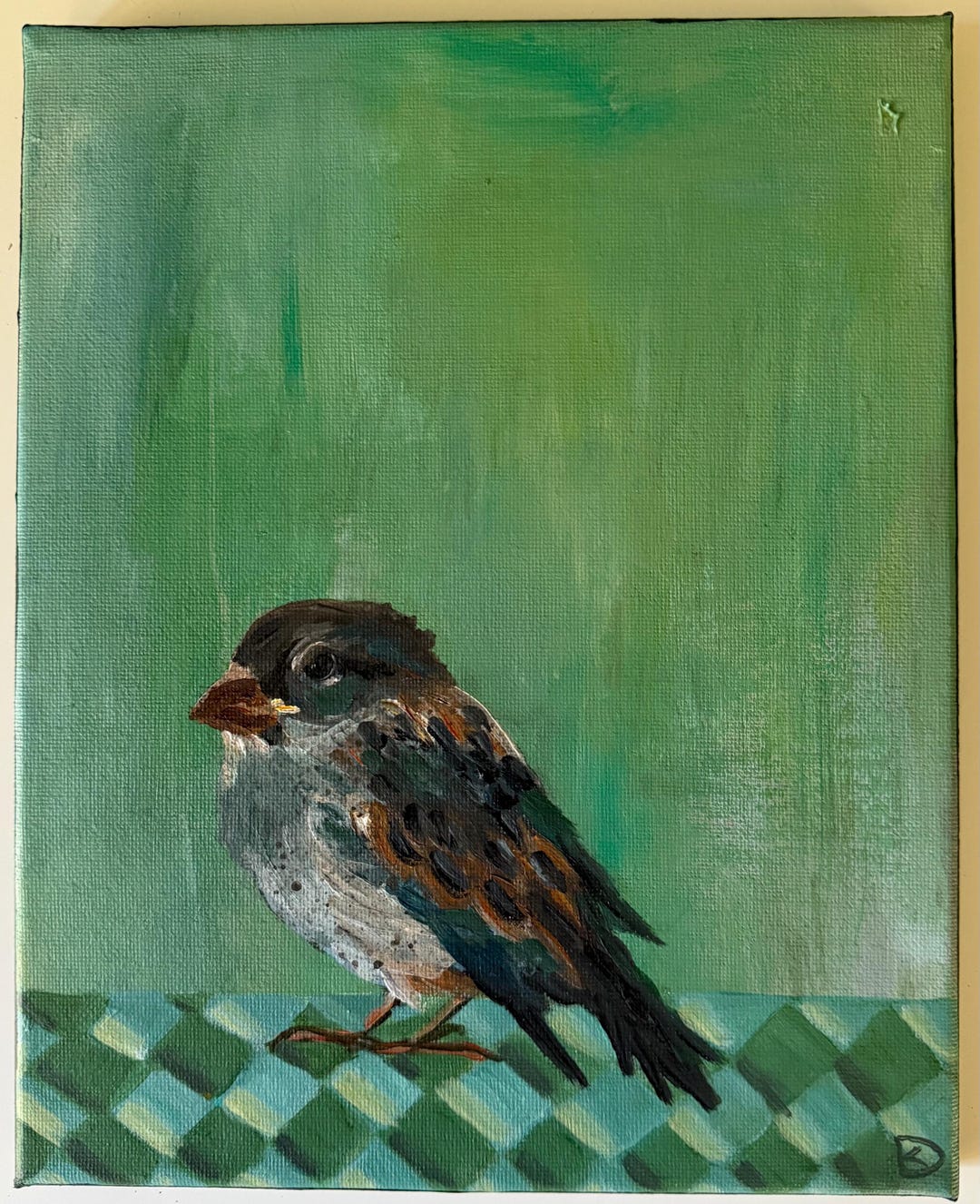 Bird Painting - Dory, Acrylic Painting, Cottage Decor, Charming Home ...