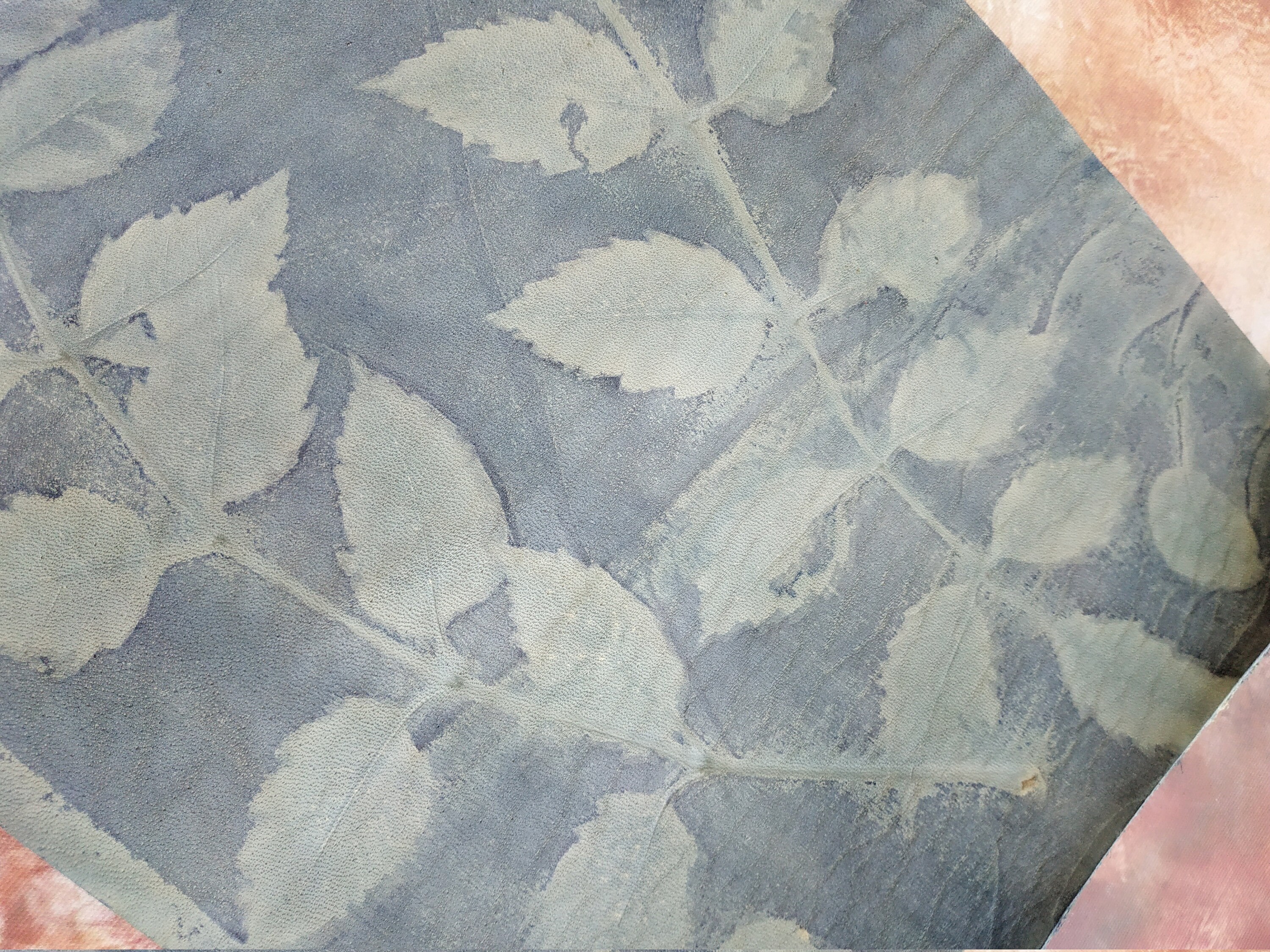 Veg Tan Full Grain Leather with Eco Print for handmade cow | Etsy